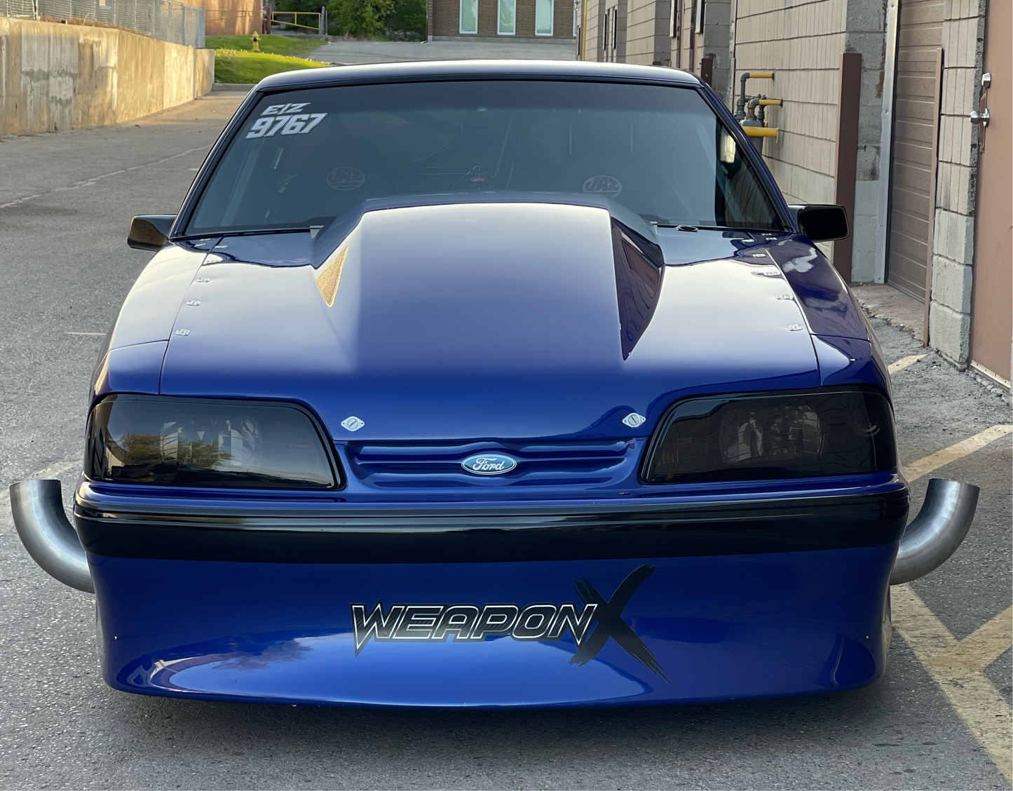 Joe Van O 87-93 Ford Mustang Pin On Bubble Cowl Hood (Made in Canada ...