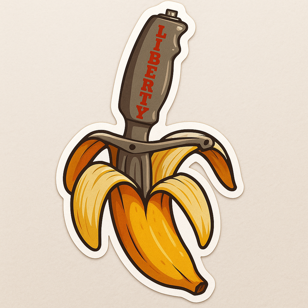 The Yellow Banana” Liberty Gears Sticker – PSP – Paul Silva Performance